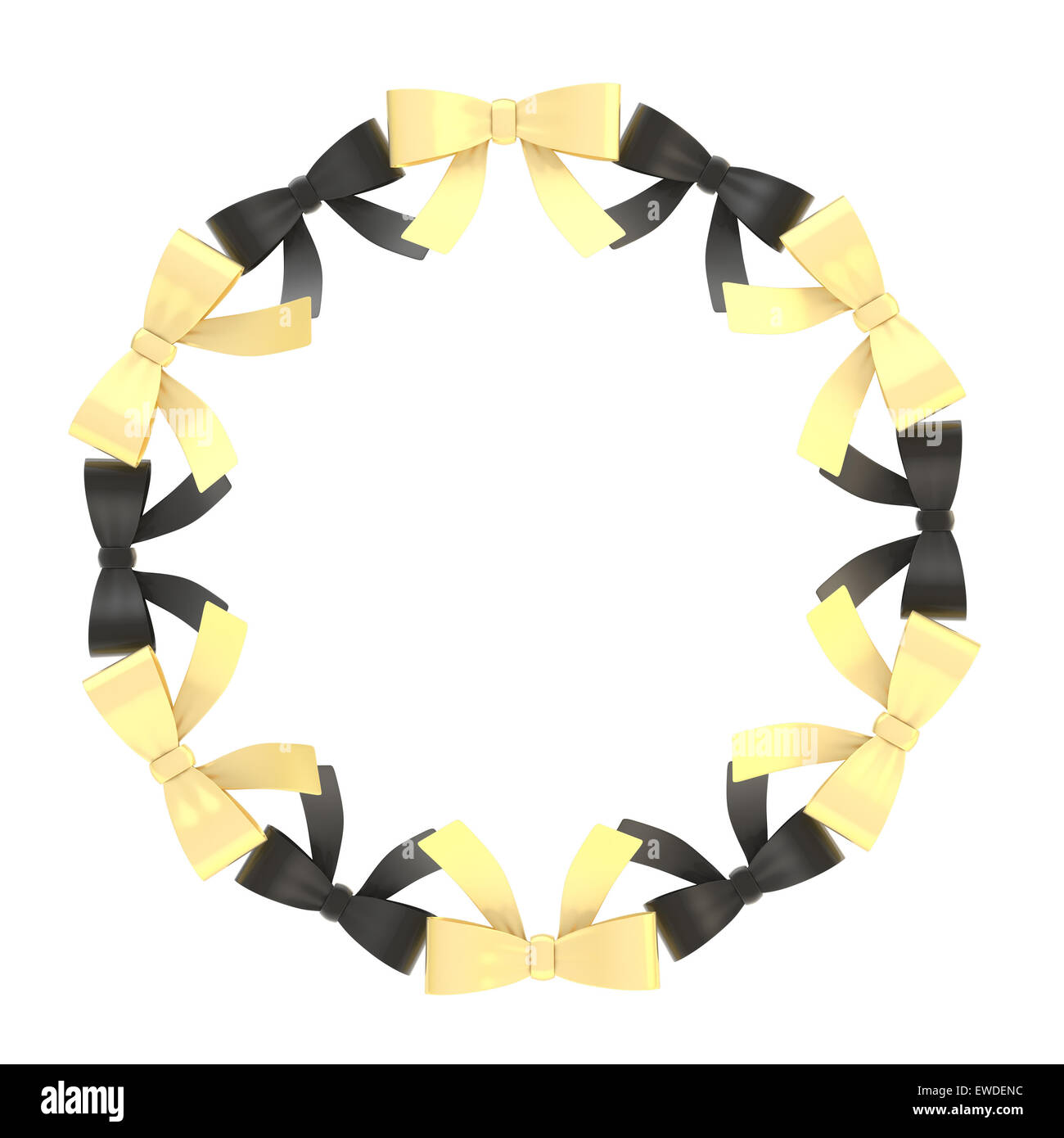 Round frame made of ribbon bows Stock Photo - Alamy