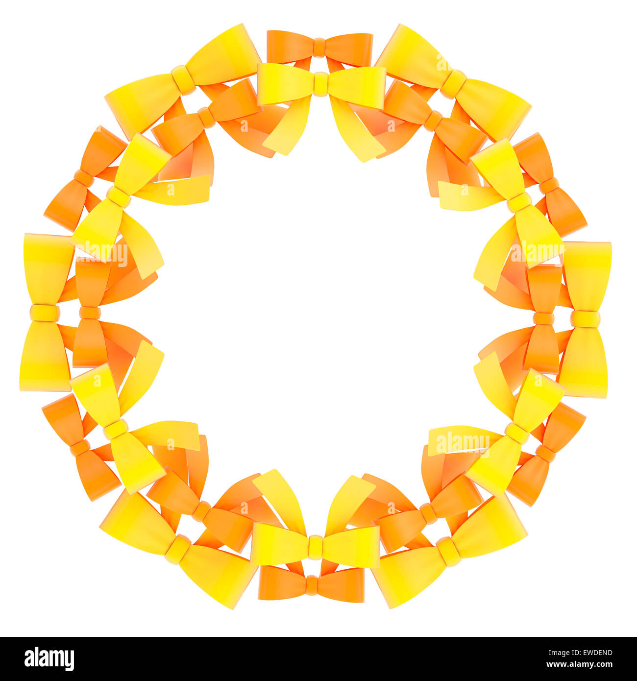 Round frame made of ribbon bows Stock Photo - Alamy