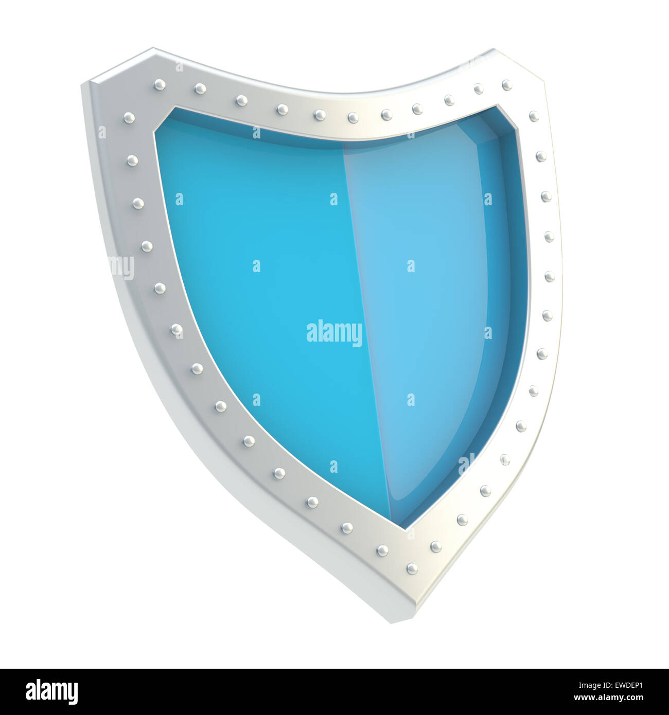 Three-dimensional shield symbol isolated Stock Photo - Alamy
