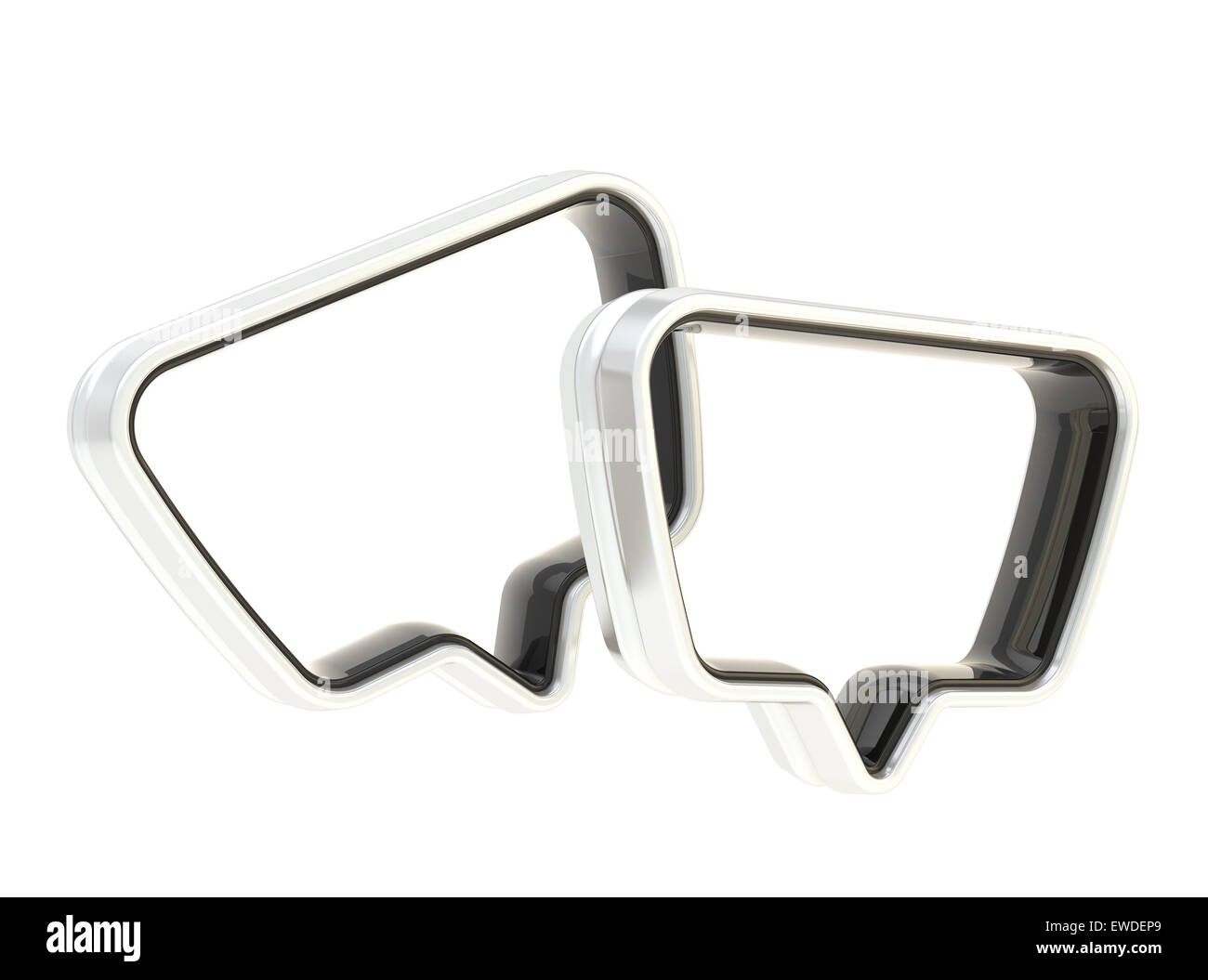 Composition of two text bubbles Stock Photo - Alamy