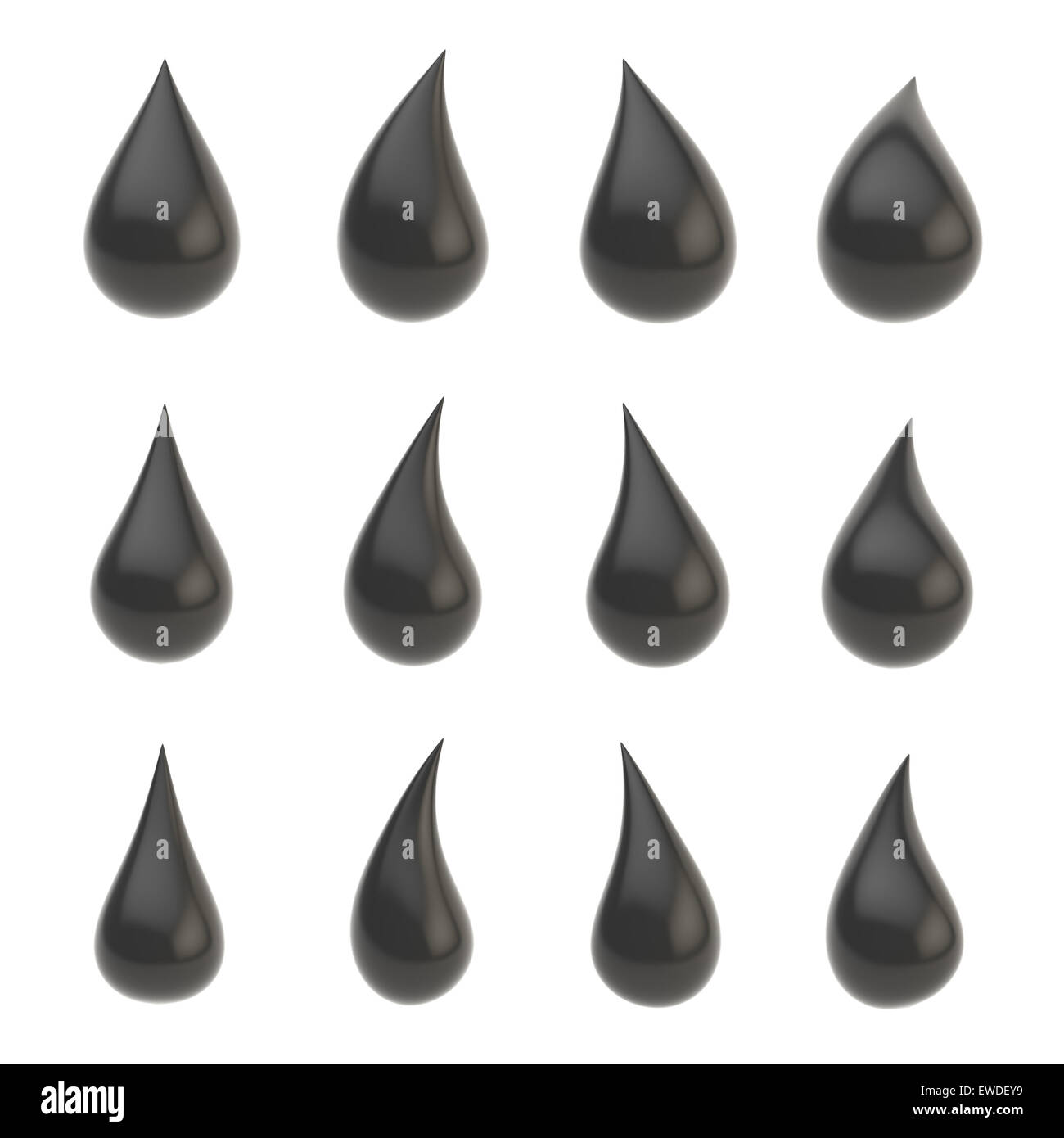 Set of twelve liquid drops isolated Stock Photo - Alamy
