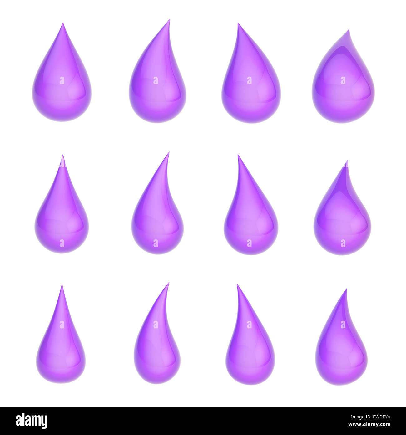Set of twelve liquid drops isolated Stock Photo - Alamy