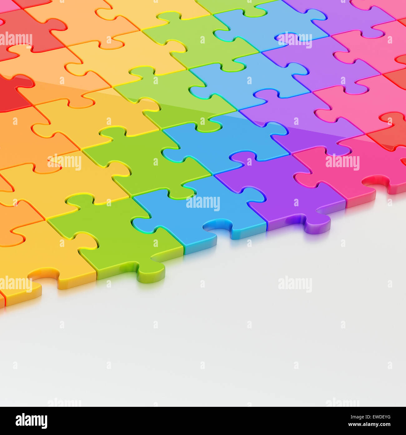 Surface half-covered with the puzzles Stock Photo - Alamy