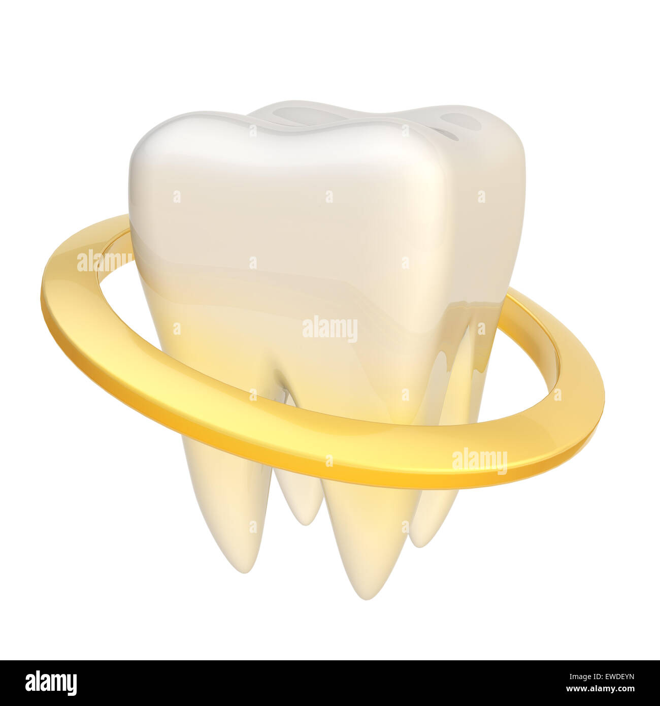Tooth encircled with a ring Stock Photo - Alamy
