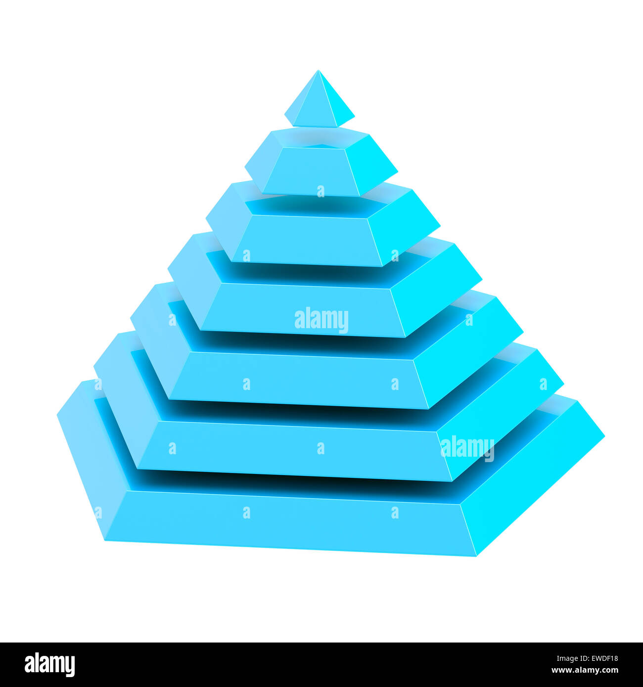 Divided into segments pyramid Stock Photo - Alamy