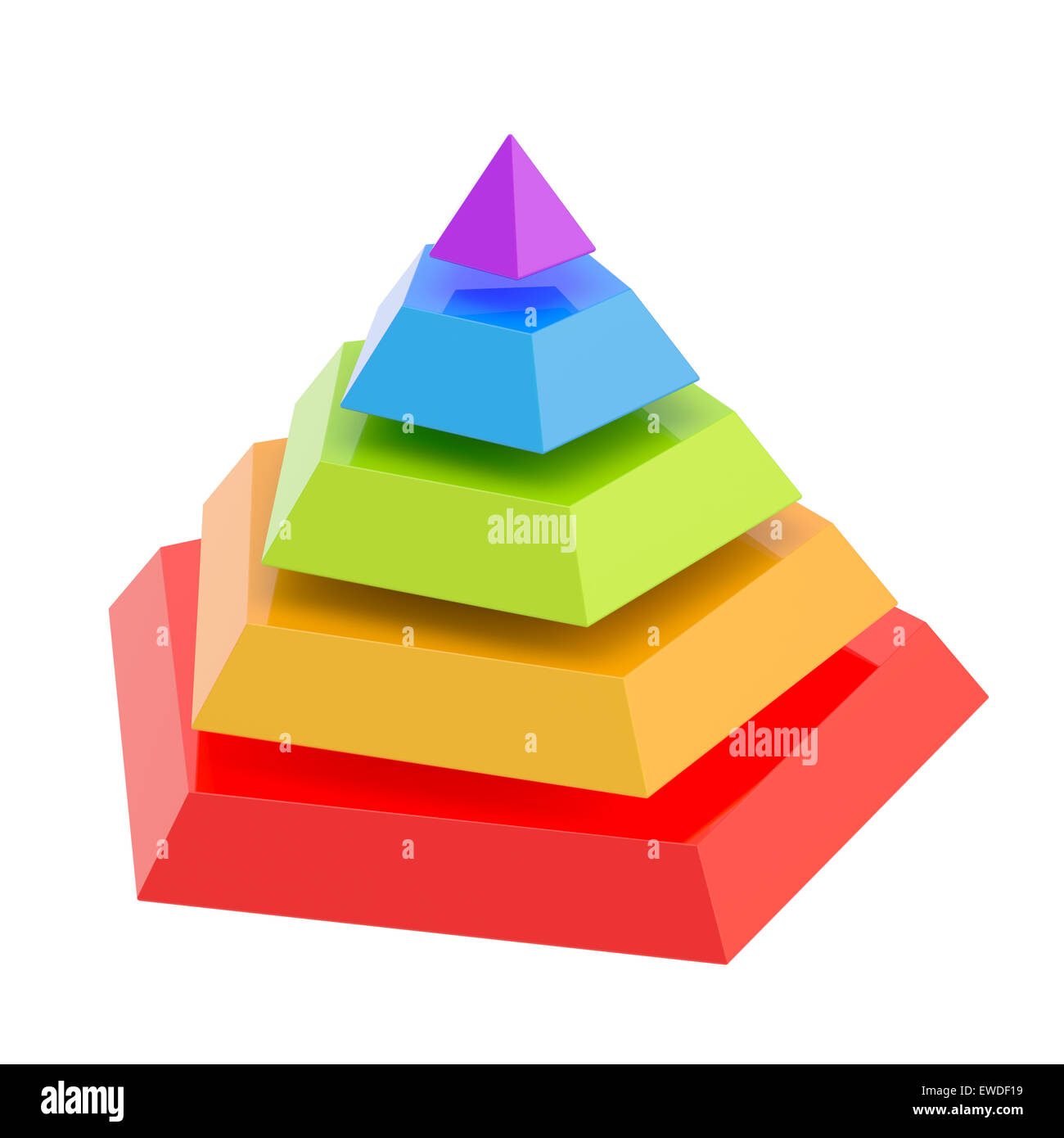 Divided into segments pyramid Stock Photo - Alamy