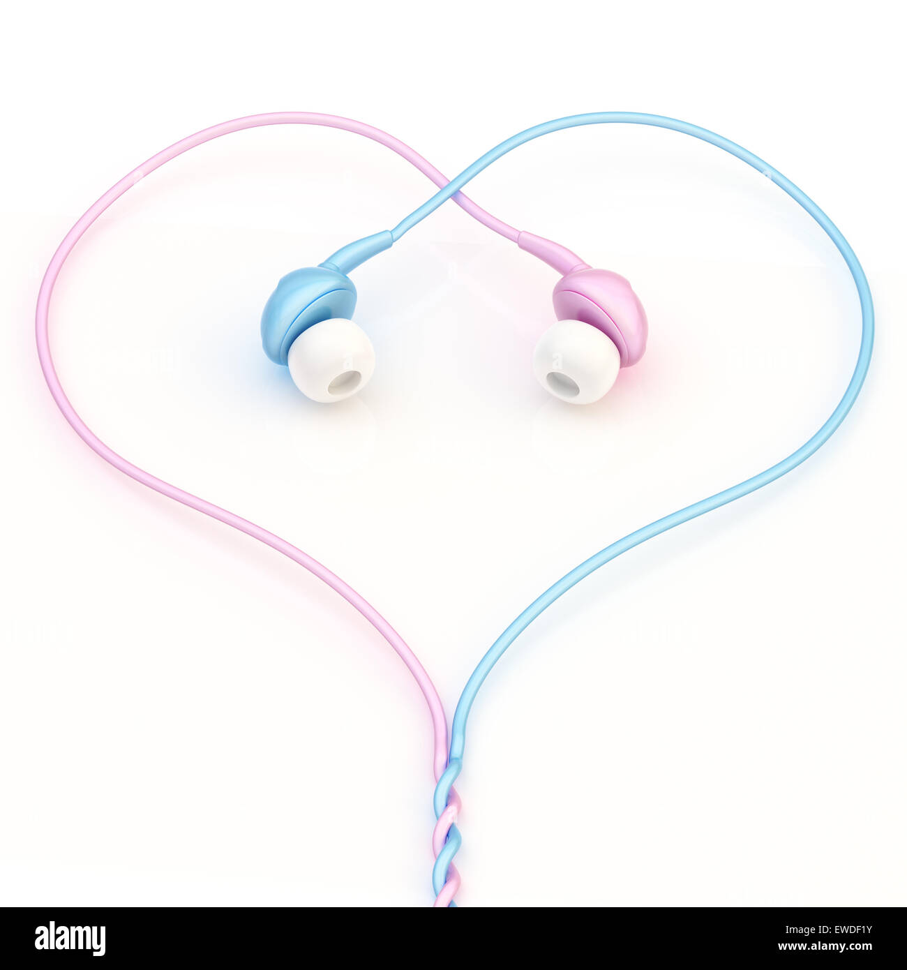 In-ear headphones composition Stock Photo - Alamy