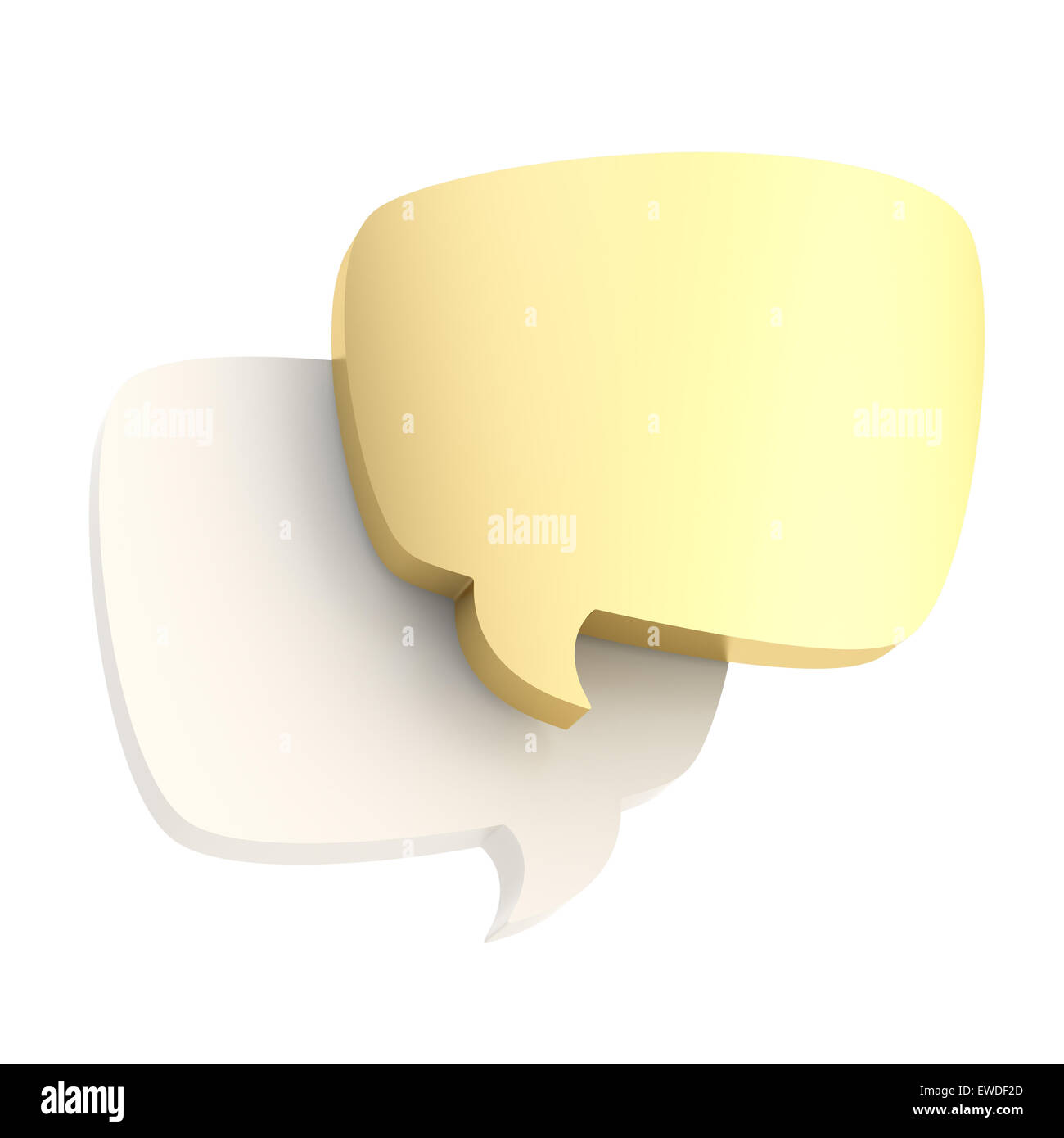 Composition of two text bubbles isolated Stock Photo - Alamy
