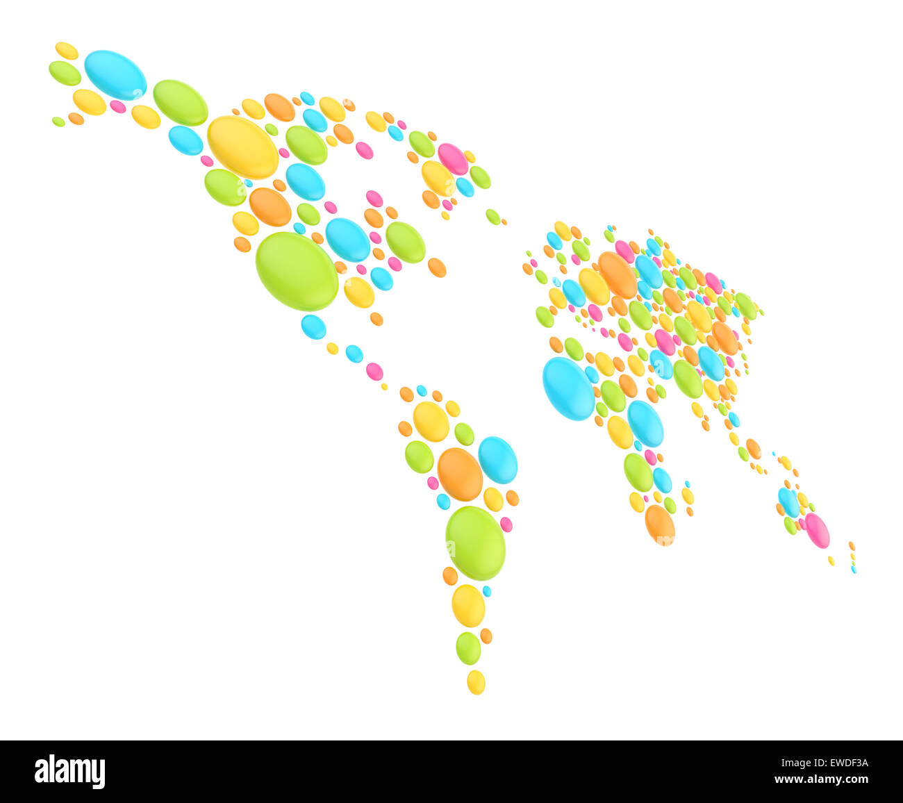 World map made of round shapes Stock Photo - Alamy