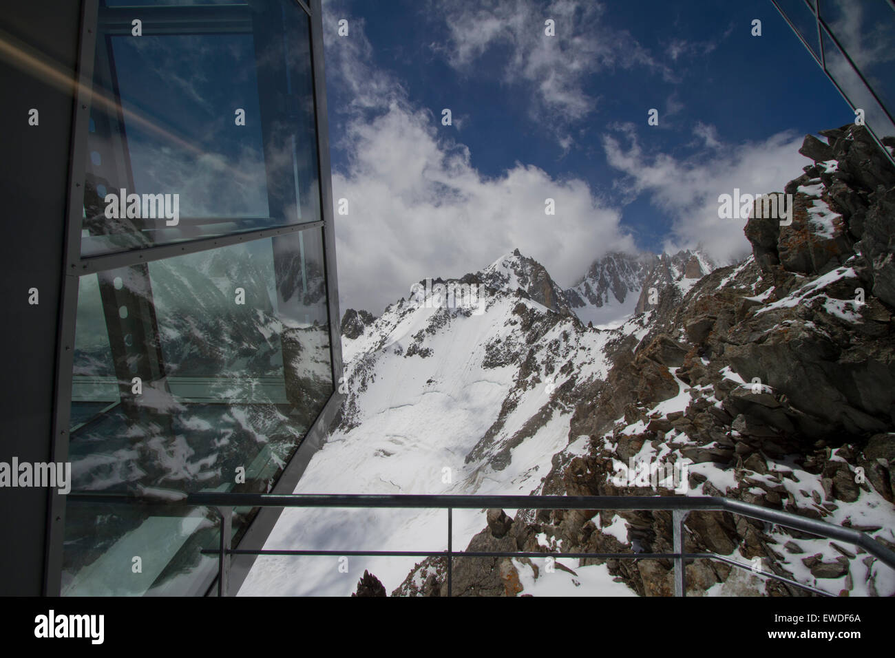Courmayeur, Italy. 23rd June, 2015. View from inside Pointe Helbronner ...