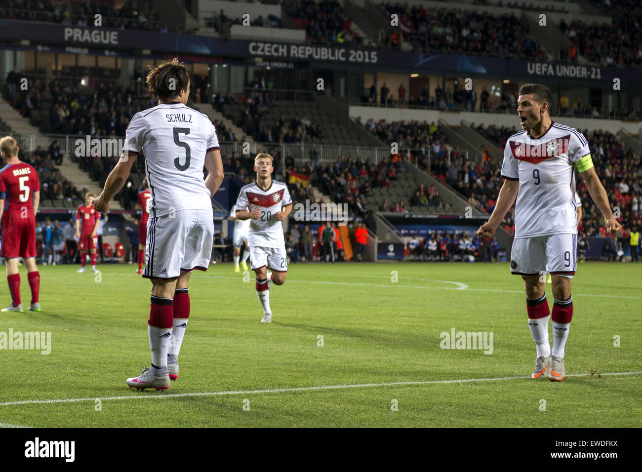 Prague, Czech Republic. 23rd June, 2015. (L-R) Nico Schulz, Kevin ...