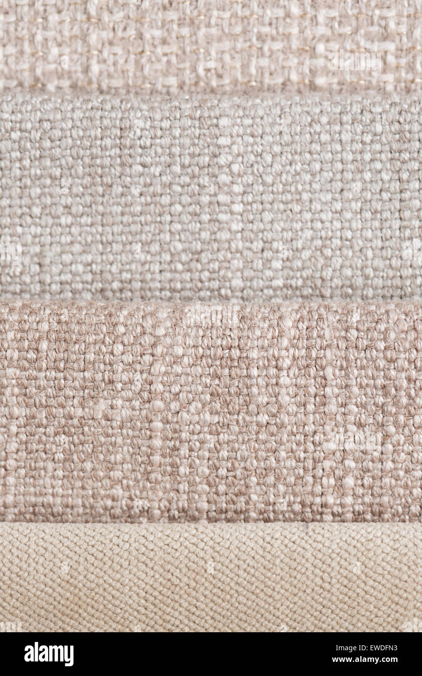 Closeup detail of multi color fabric texture samples Stock Photo - Alamy
