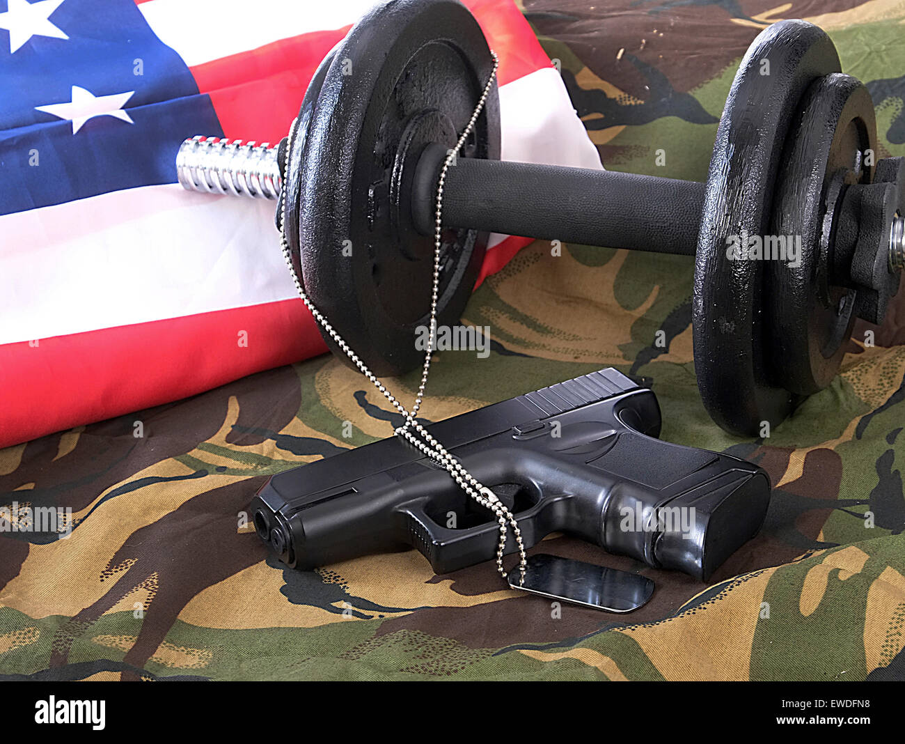 fit for Military service? Concept image, weights, camo camouflage ...
