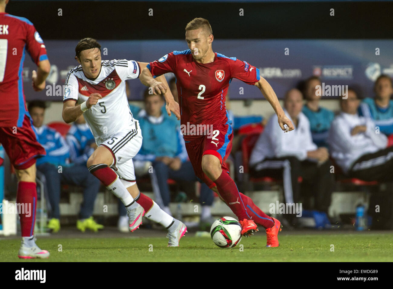 Prague, Czech Republic. 23rd June, 2015. Nico Schulz (GER), Pavel ...