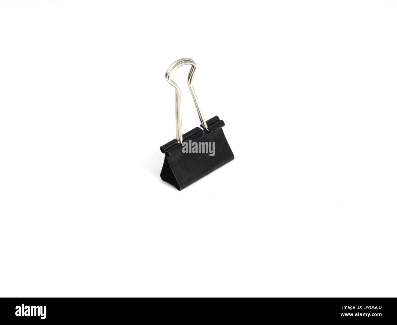 Black paper clip isolated on white background Stock Photo - Alamy
