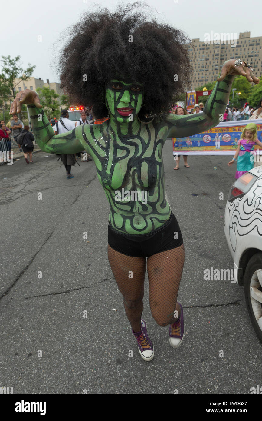 New York, NY USA - June 20, 2015: Atmosphere on 33rd Mermaid parade on ...