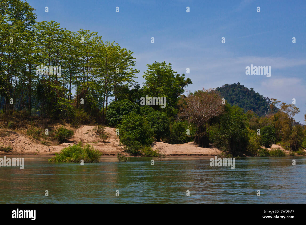 Boat ride on the MEKONG RIVER in the 4 Thousand Islands Area (Si Phan ...