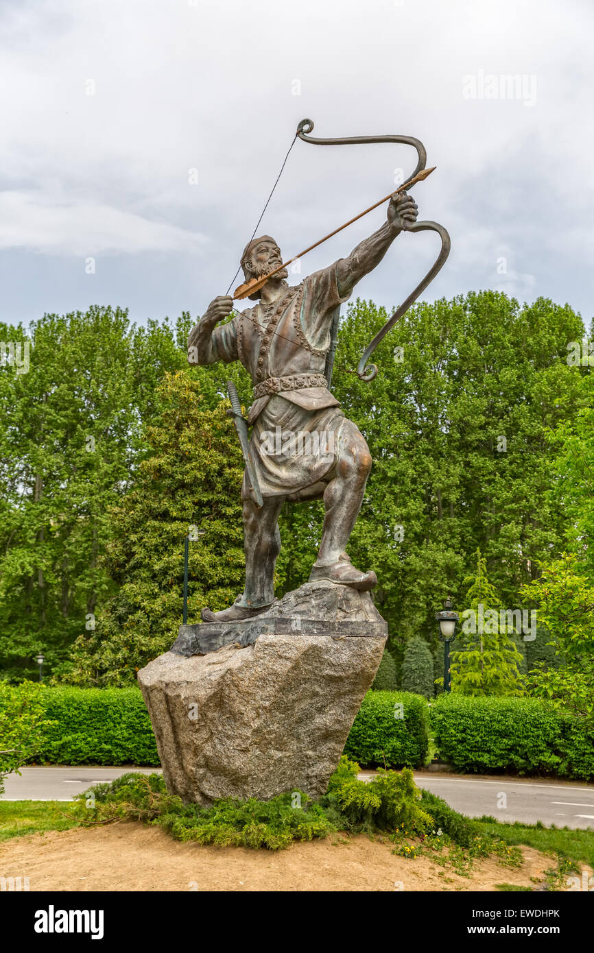 Aresh the Archer statue in park Stock Photo - Alamy