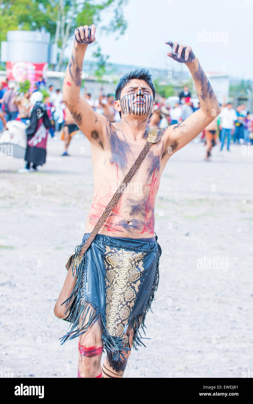 Native American with traditional costume participates at the festival ...