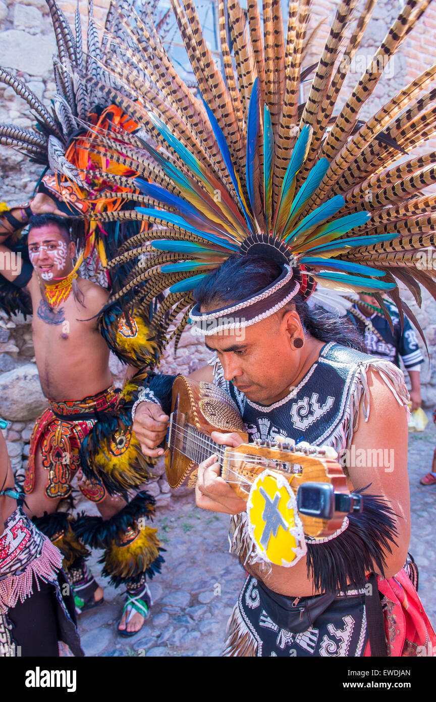 Native Americans with traditional costume participates at the festival ...
