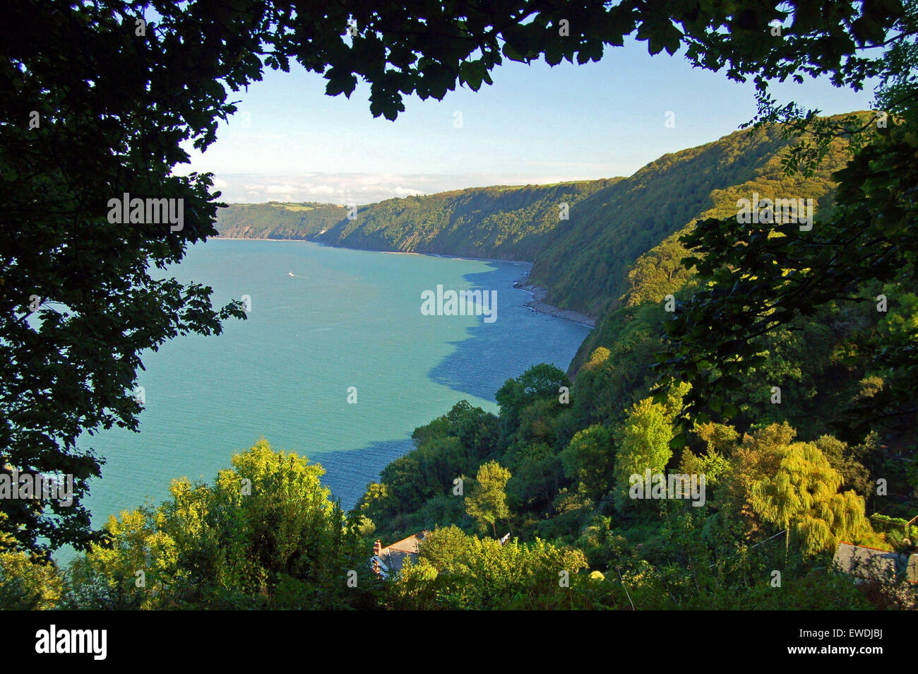 The view across Clovelly Bay towards Peppercombe, seen from Clovelly ...