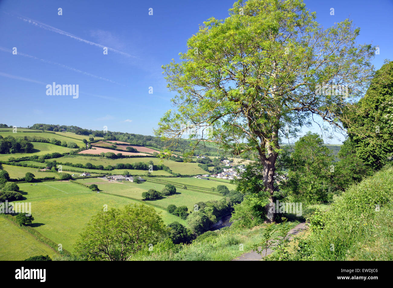 The view over the commons and river torridge valley from Castle Hill ...