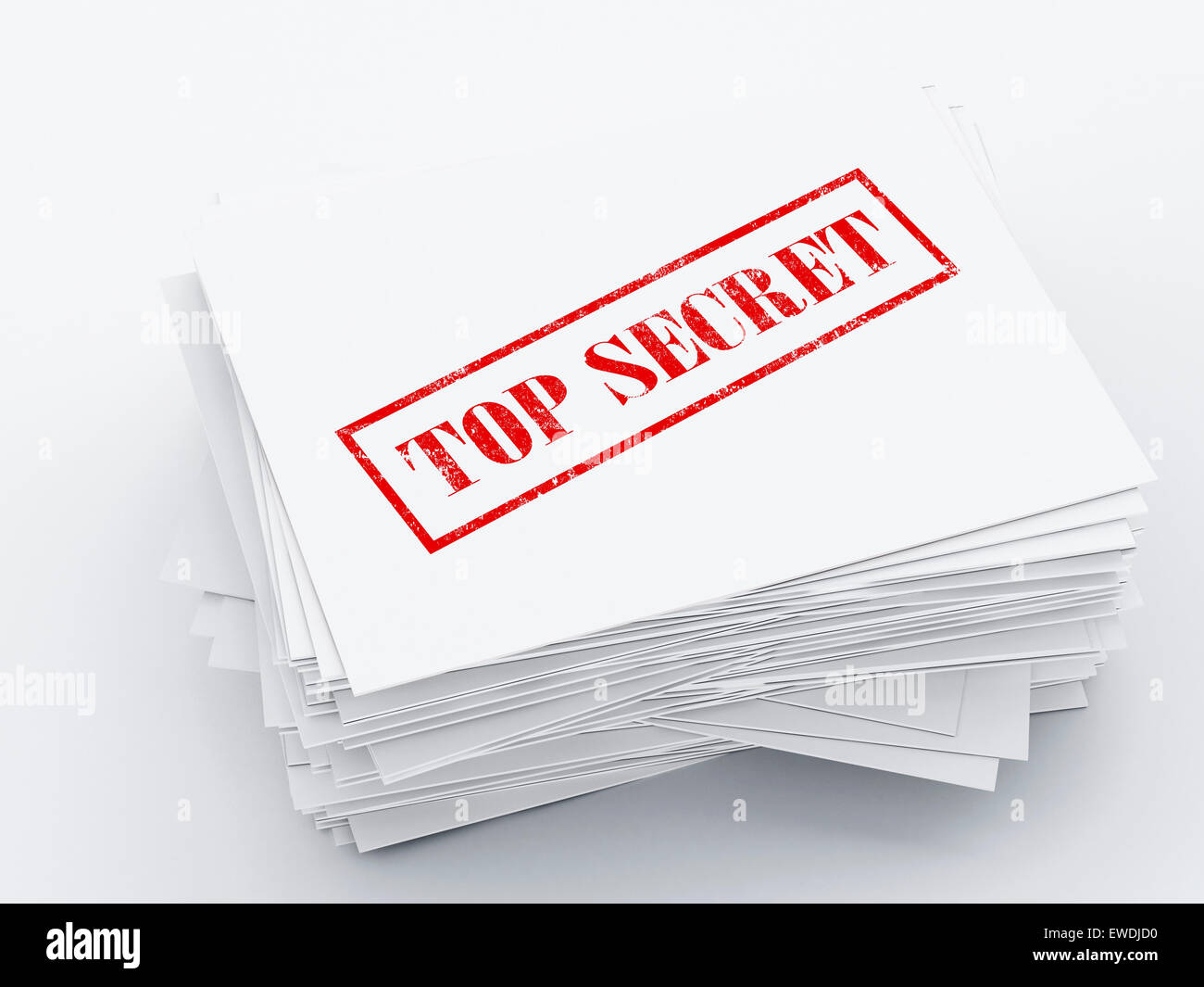 3d secret archive, Paper sheets on white background. 3d renderer ...