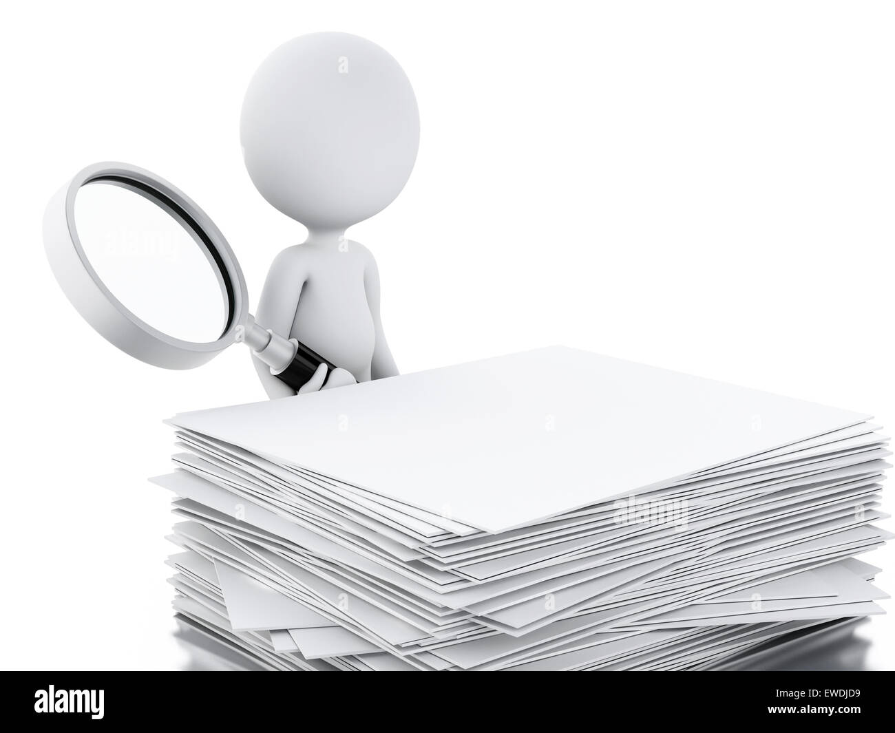 3d man with magnifying glass hi-res stock photography and images - Alamy