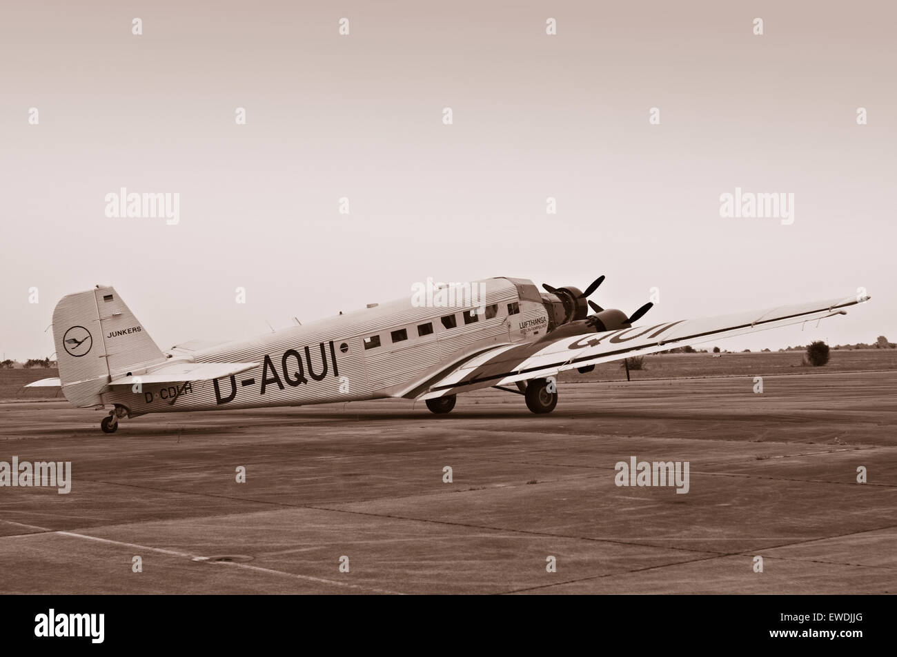 Junkers JU 52, historic German propeller aircraft Stock Photo - Alamy