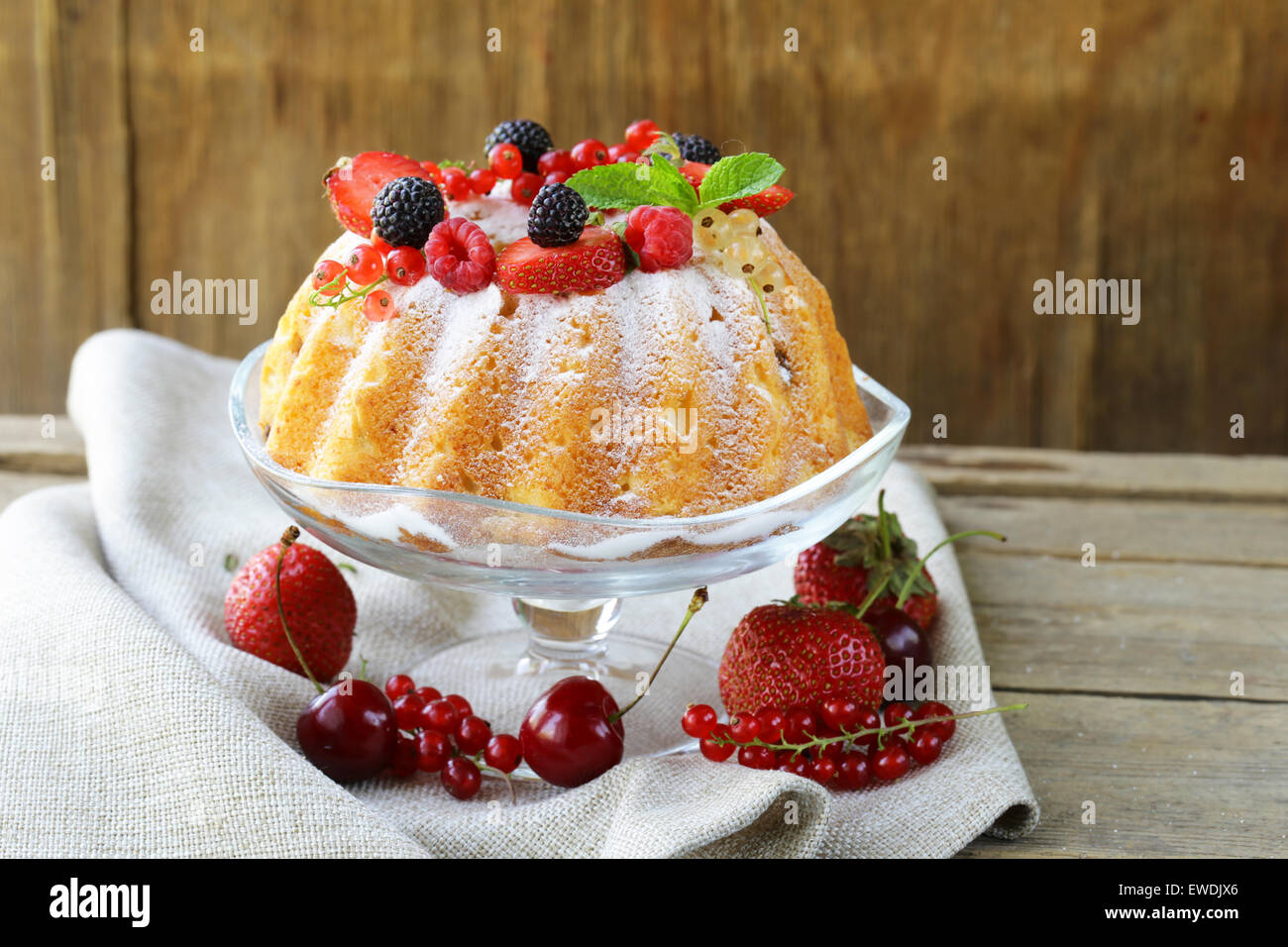 festive dessert round sponge cake homemade pastries Stock Photo - Alamy