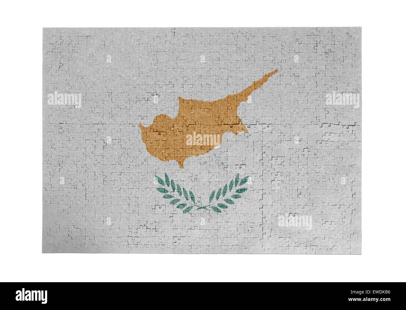 Large jigsaw puzzle of 1000 pieces - flag - Cyprus Stock Photo - Alamy