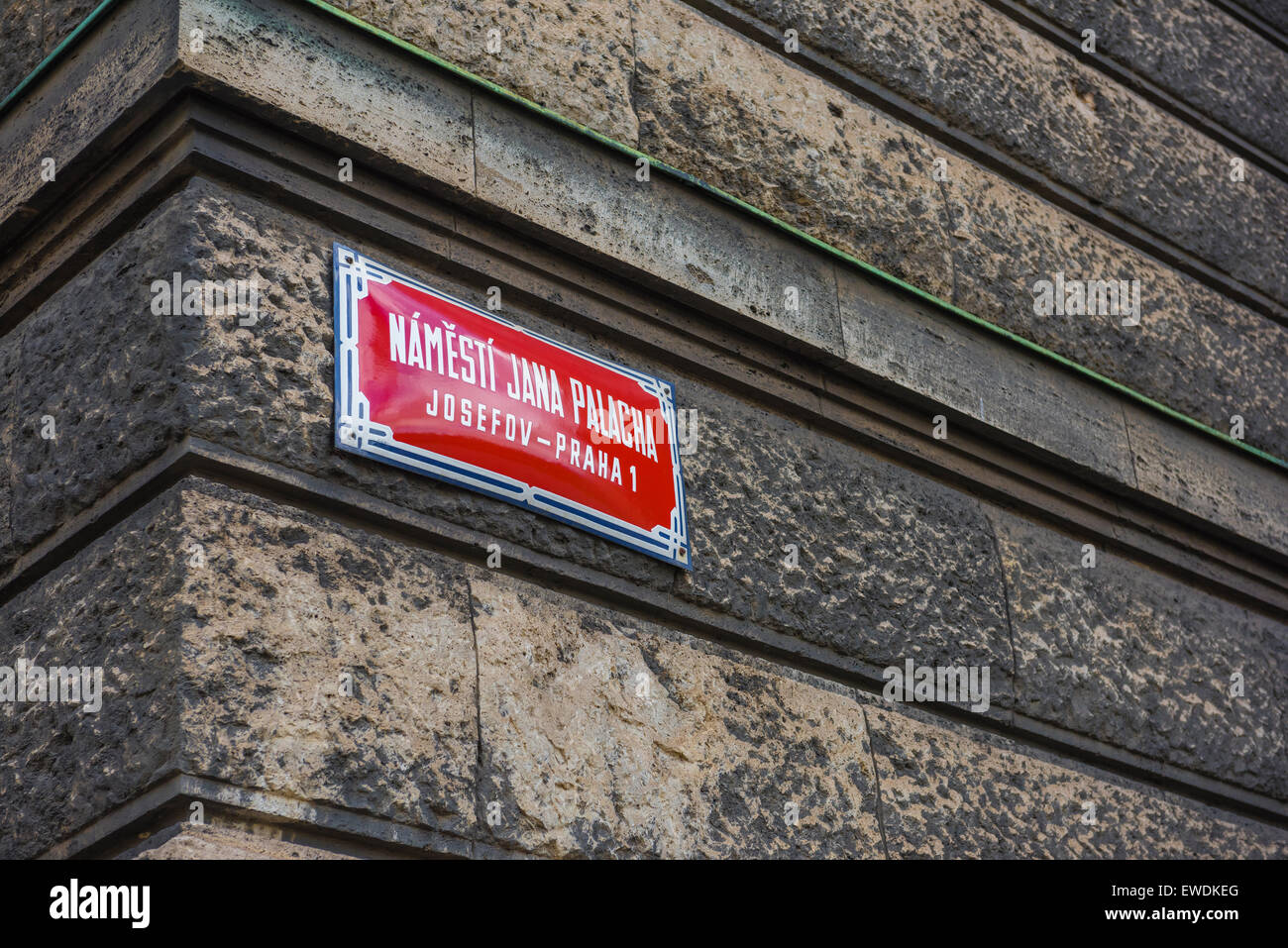 Jan Palach Prague, street sign in the Josefov district of Prague ...