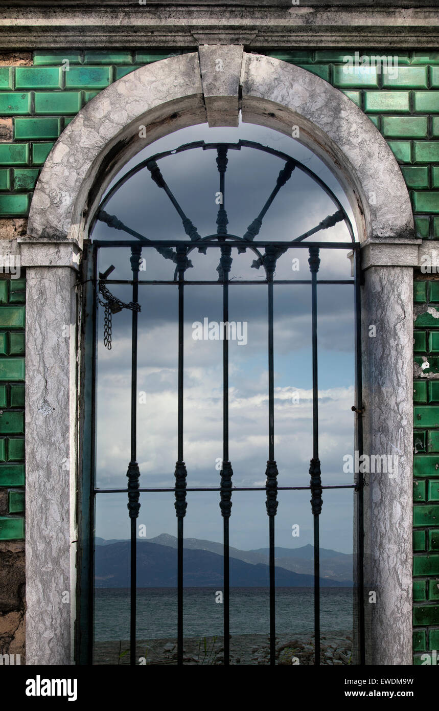 Gate View of Seascape Stock Photo - Alamy