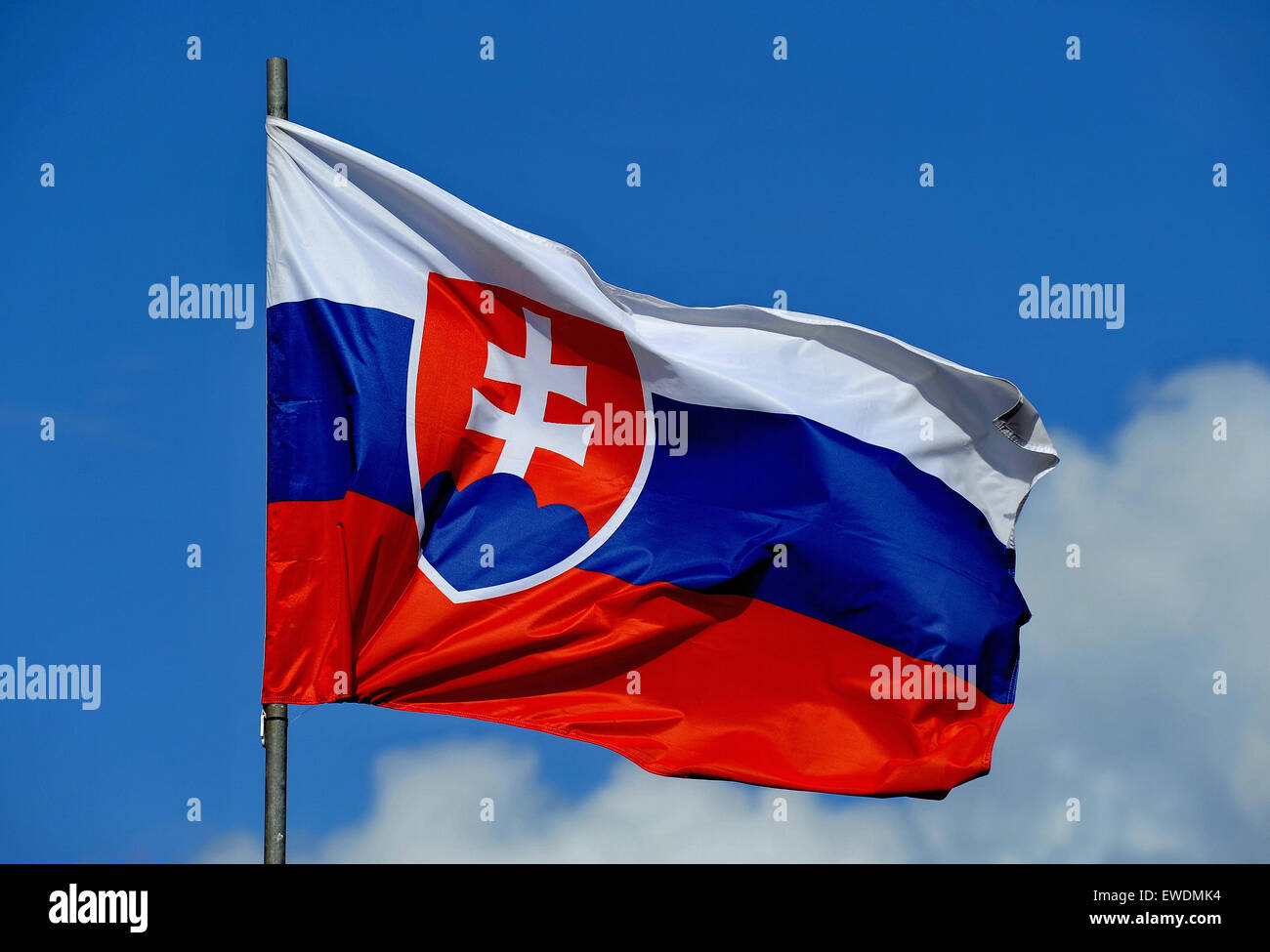 Slovak flag, Slovakia Stock Photo - Alamy