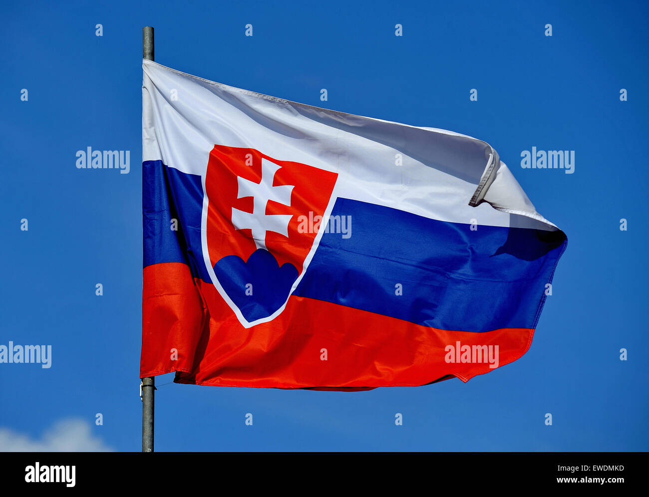 Slovak flag, Slovakia Stock Photo - Alamy