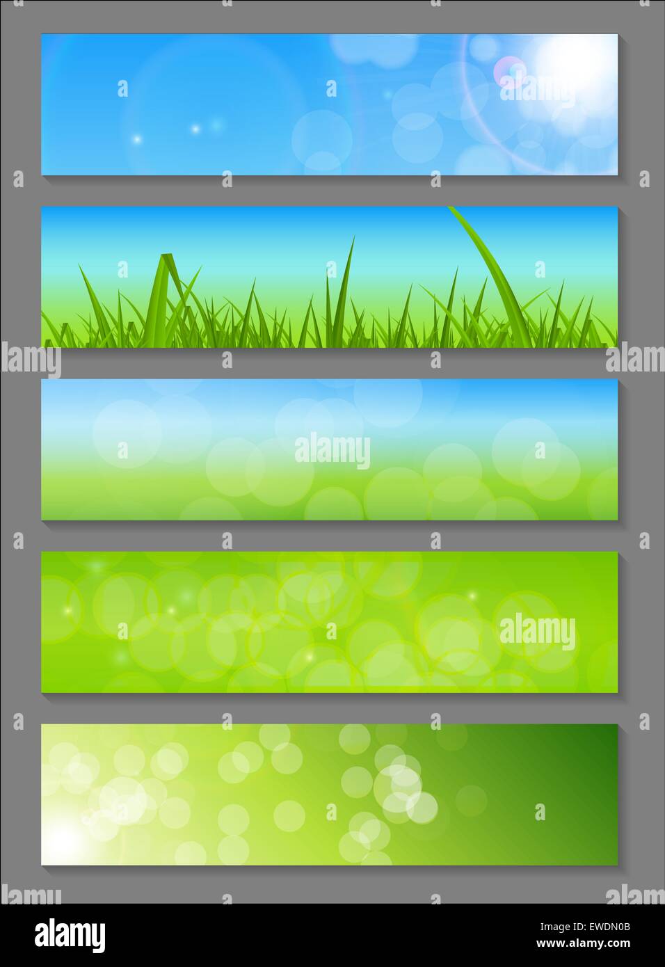 Natural Sunny Backgroundc Banner Vector Illustration Stock Vector Image ...
