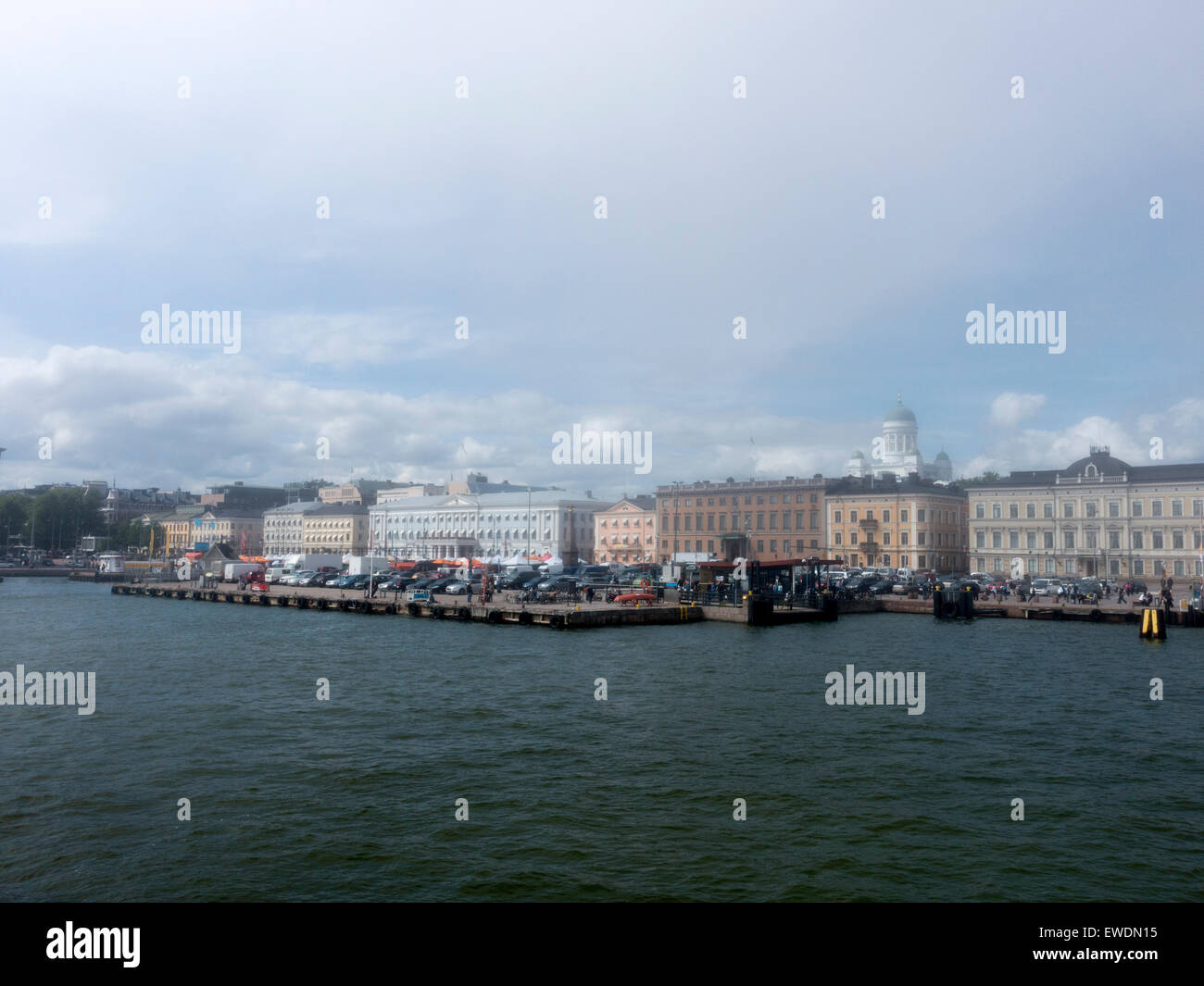 Helsinki from the sea with Sea mist and sun Stock Photo - Alamy