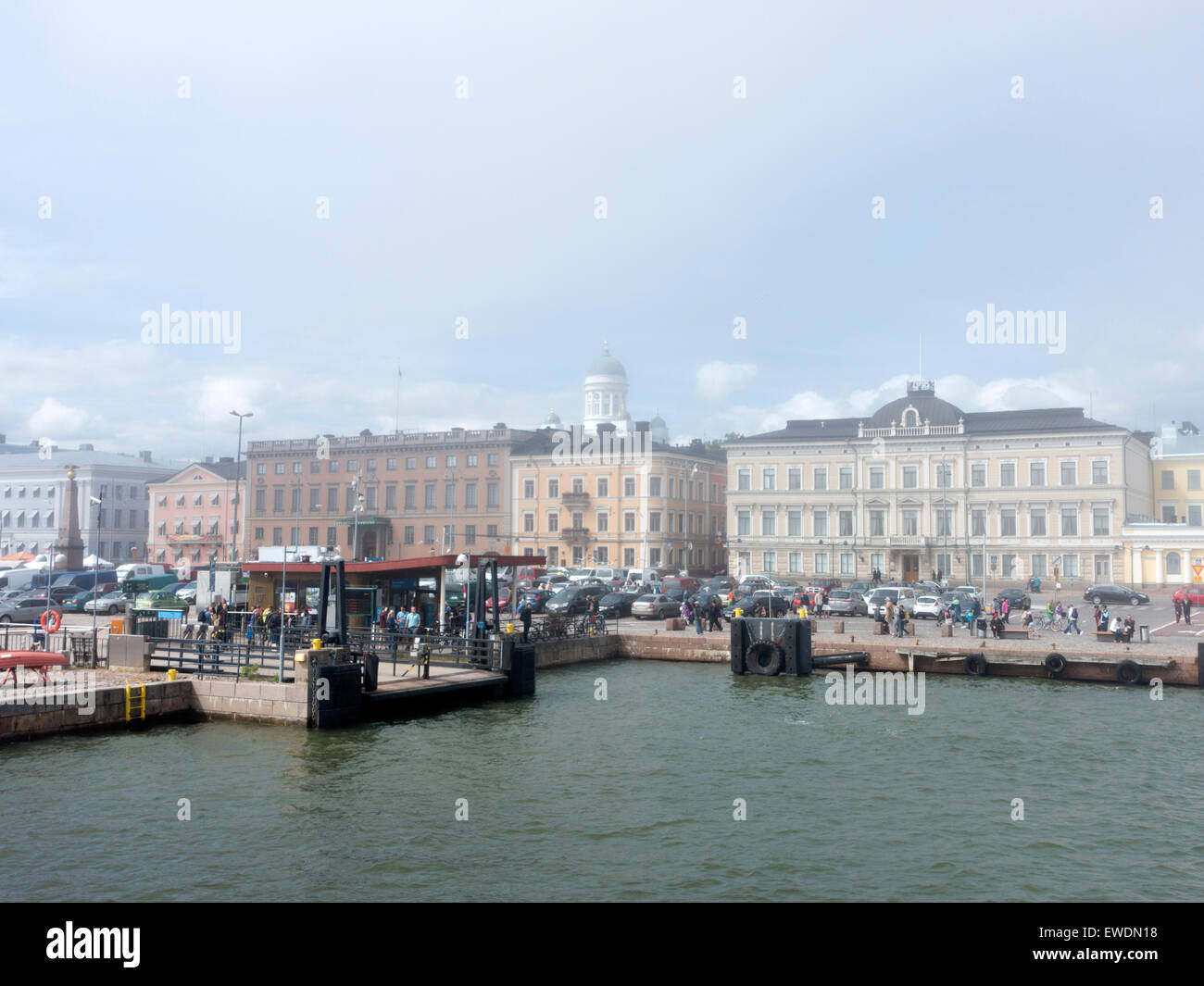 Helsinki from the sea with Sea mist and sun Stock Photo - Alamy