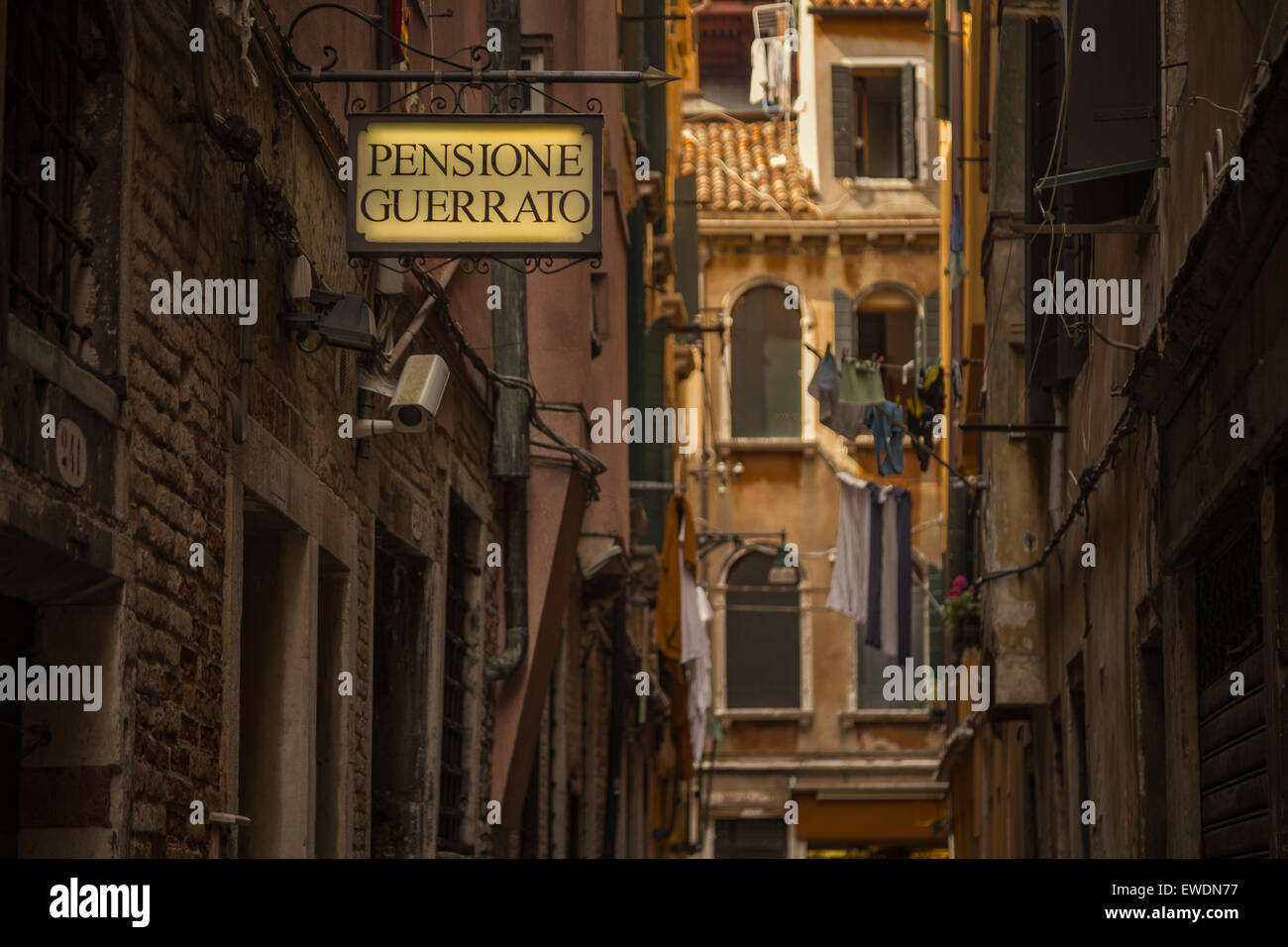 Outside the hotel Pensione Guerrato in Venice Stock Photo - Alamy