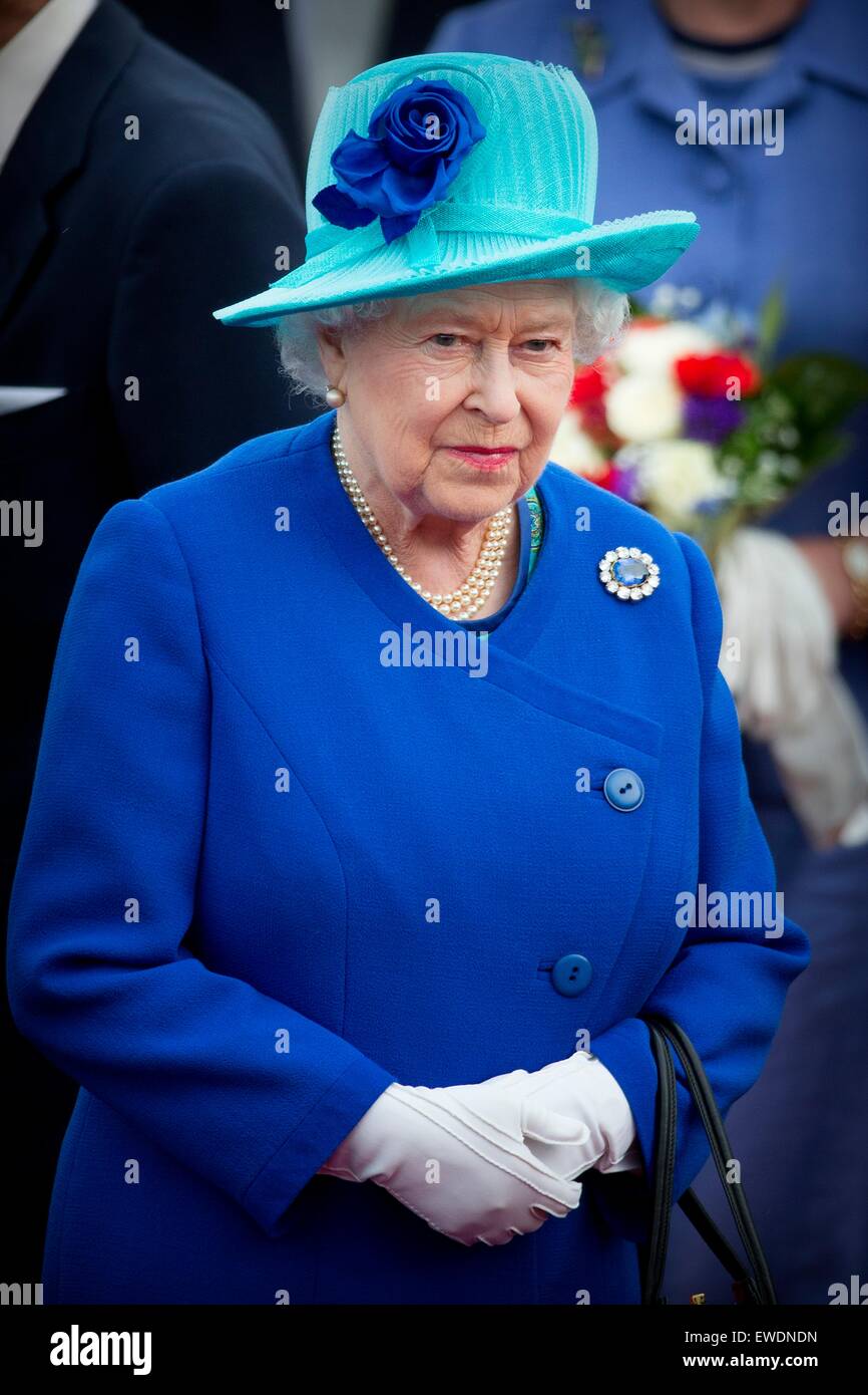 Berlin, Germany. 23rd June, 2015. Queen Elizabeth arrives at the ...