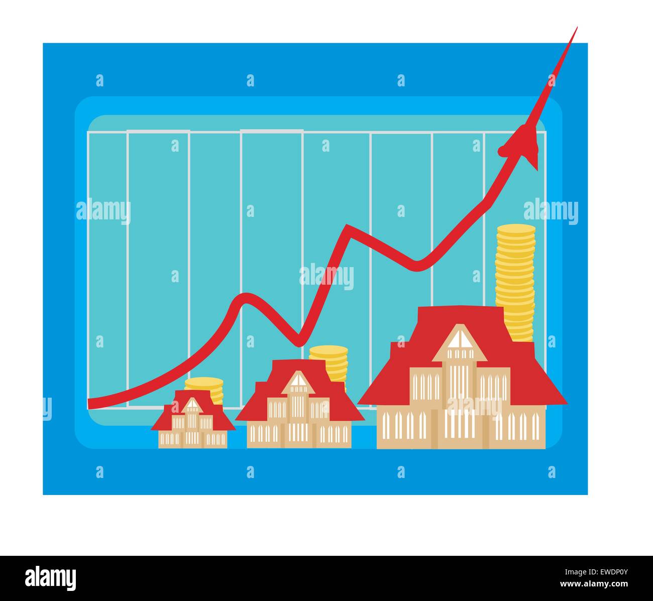 houseing price go up Stock Vector Image & Art - Alamy