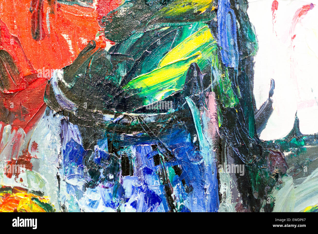 Bright abstract closeup of oil brush textures on canvas Stock Photo - Alamy