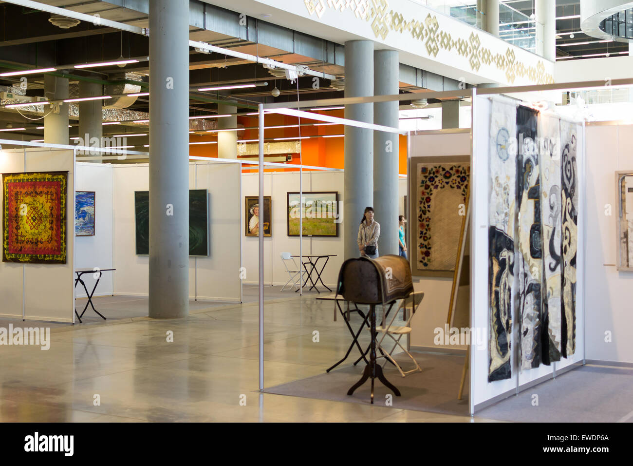 Local art gallery in Ufa Russia featuring many modern artworks Stock ...