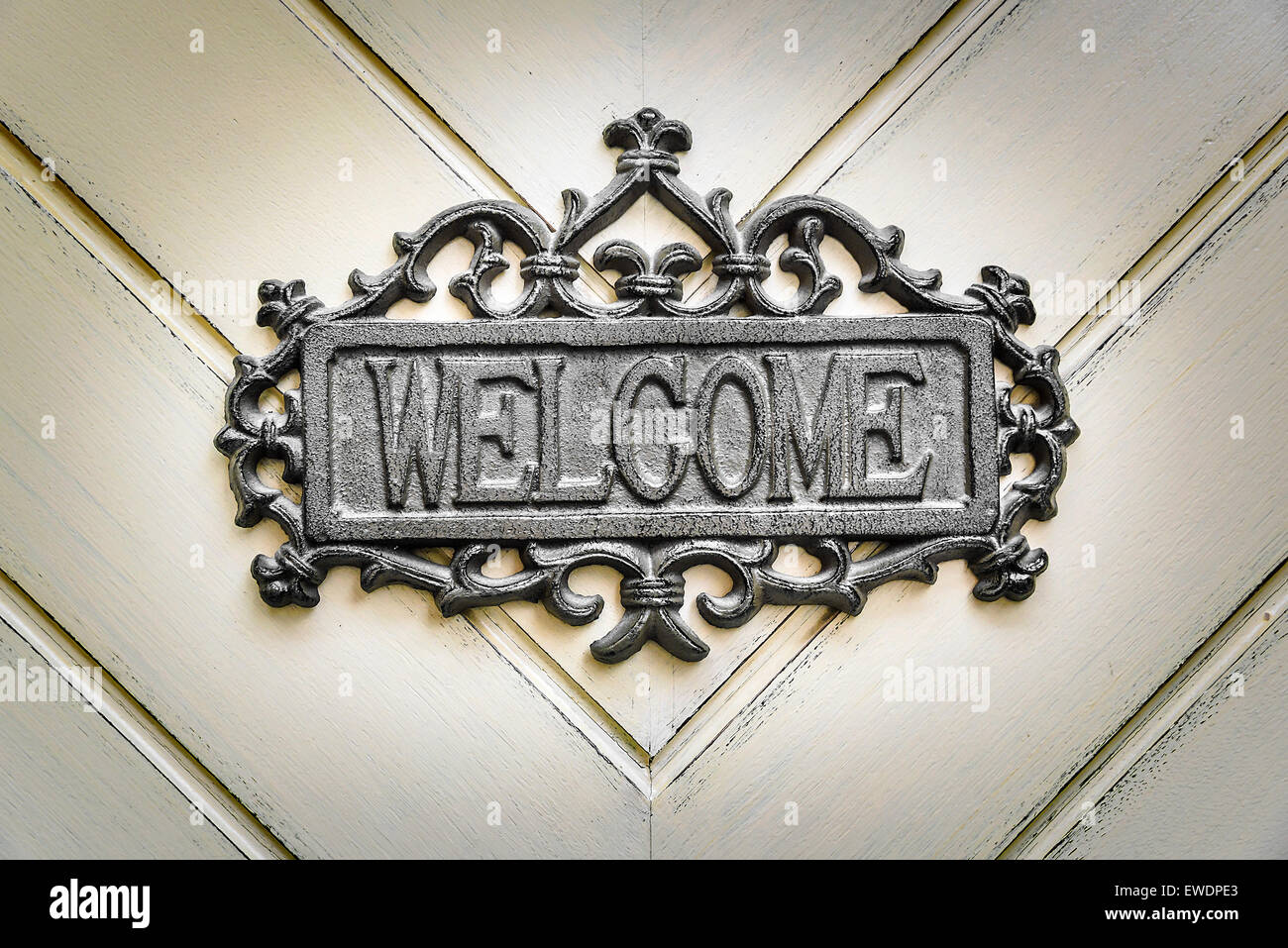 Sign - welcome Stock Photo - Alamy