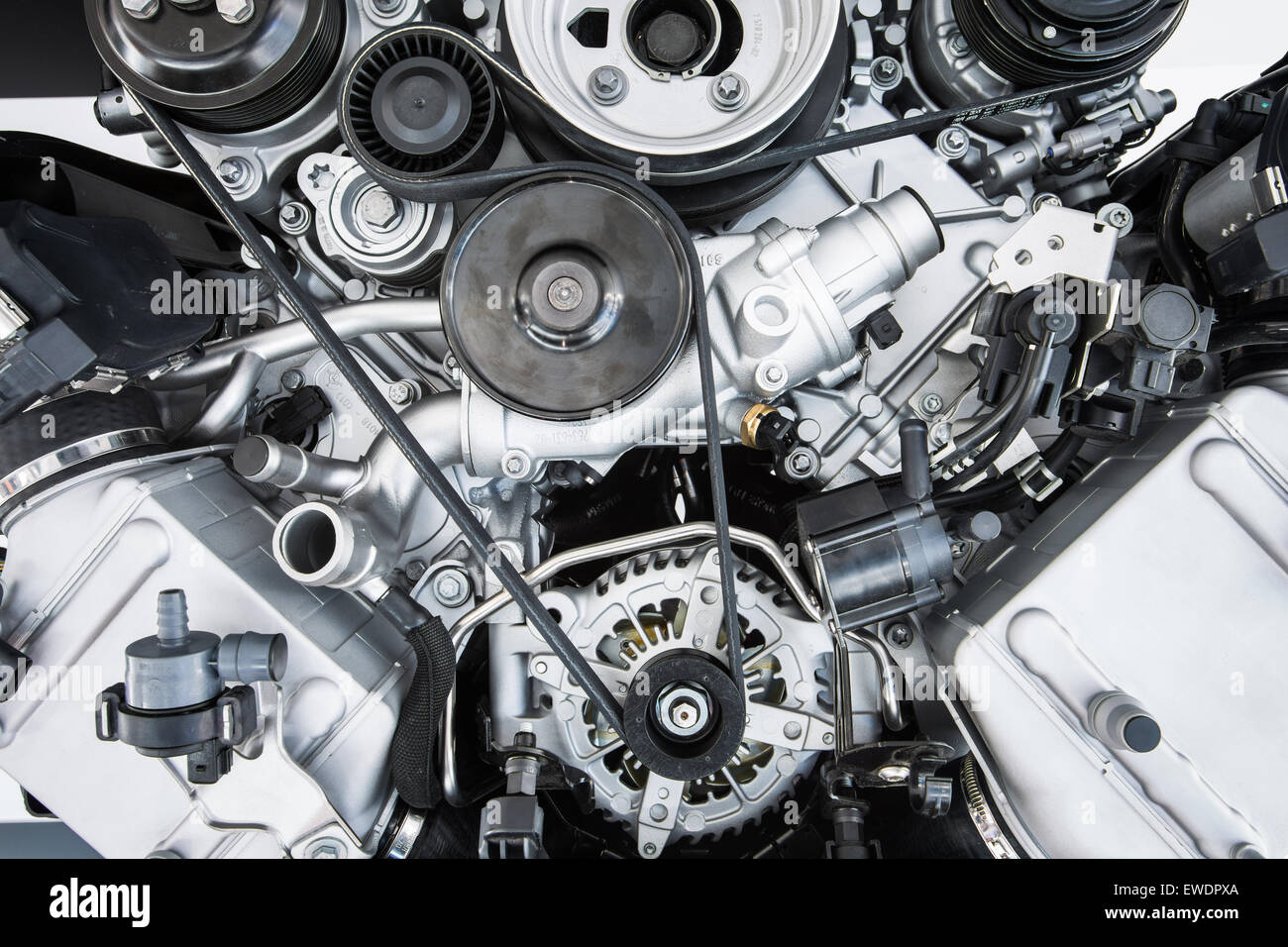 Car Engine - Modern powerful car engine(motor unit - clean and shiny ...