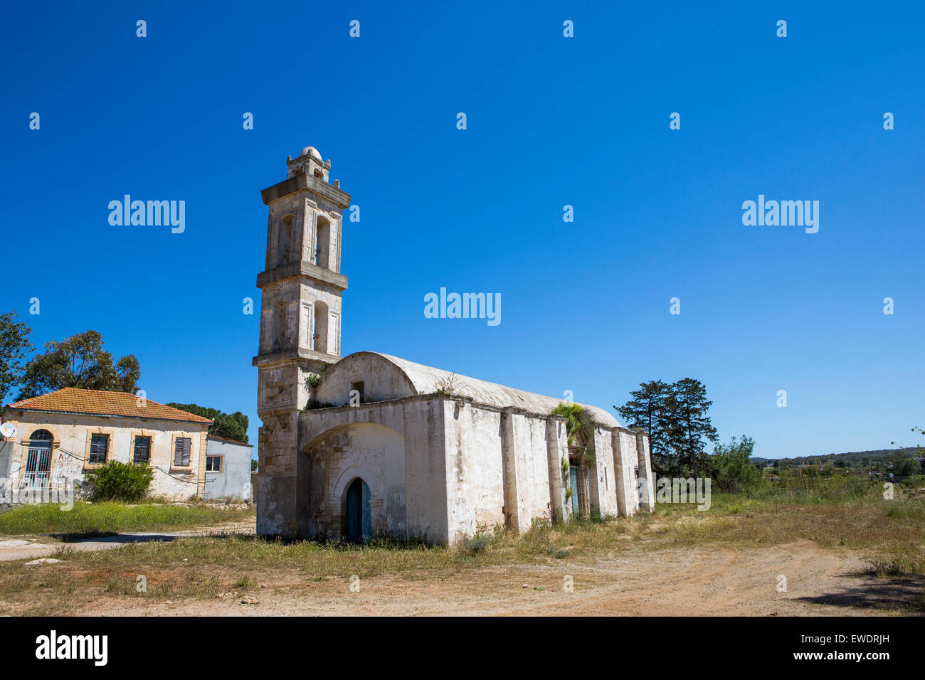 A derelict Church in Northern Cyprus Stock Photo - Alamy