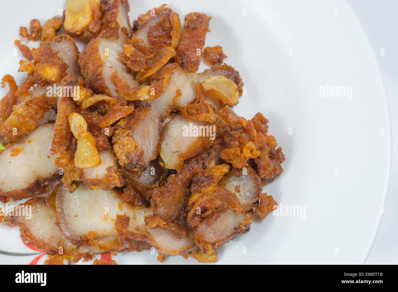 Easy Thai food cooking fried pock with garlic Stock Photo - Alamy