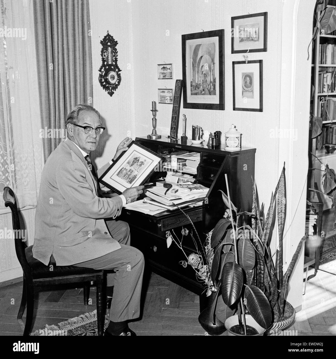 Deutscher Schauspieler Hans Mahler in Hamburg, Deutschland 1960er Jahre ...