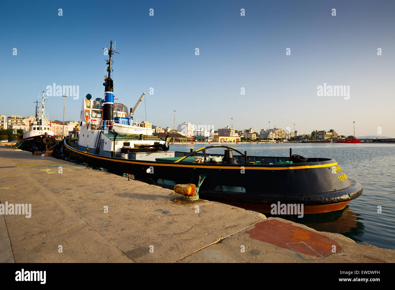 Tugs in the port of Patras, Peloponnese, Greece Stock Photo - Alamy