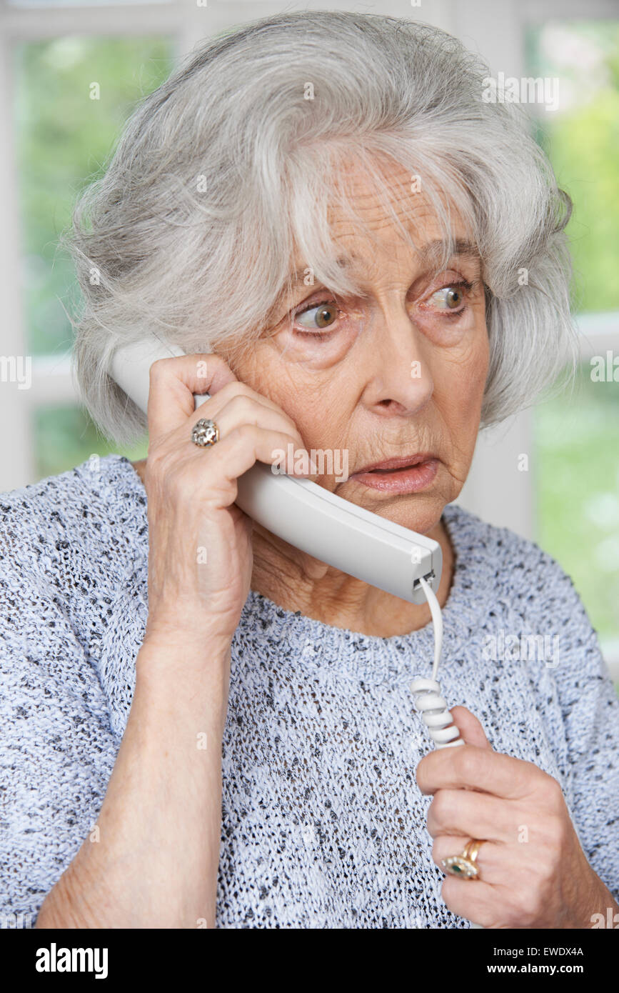 Senior woman worried hi-res stock photography and images - Alamy